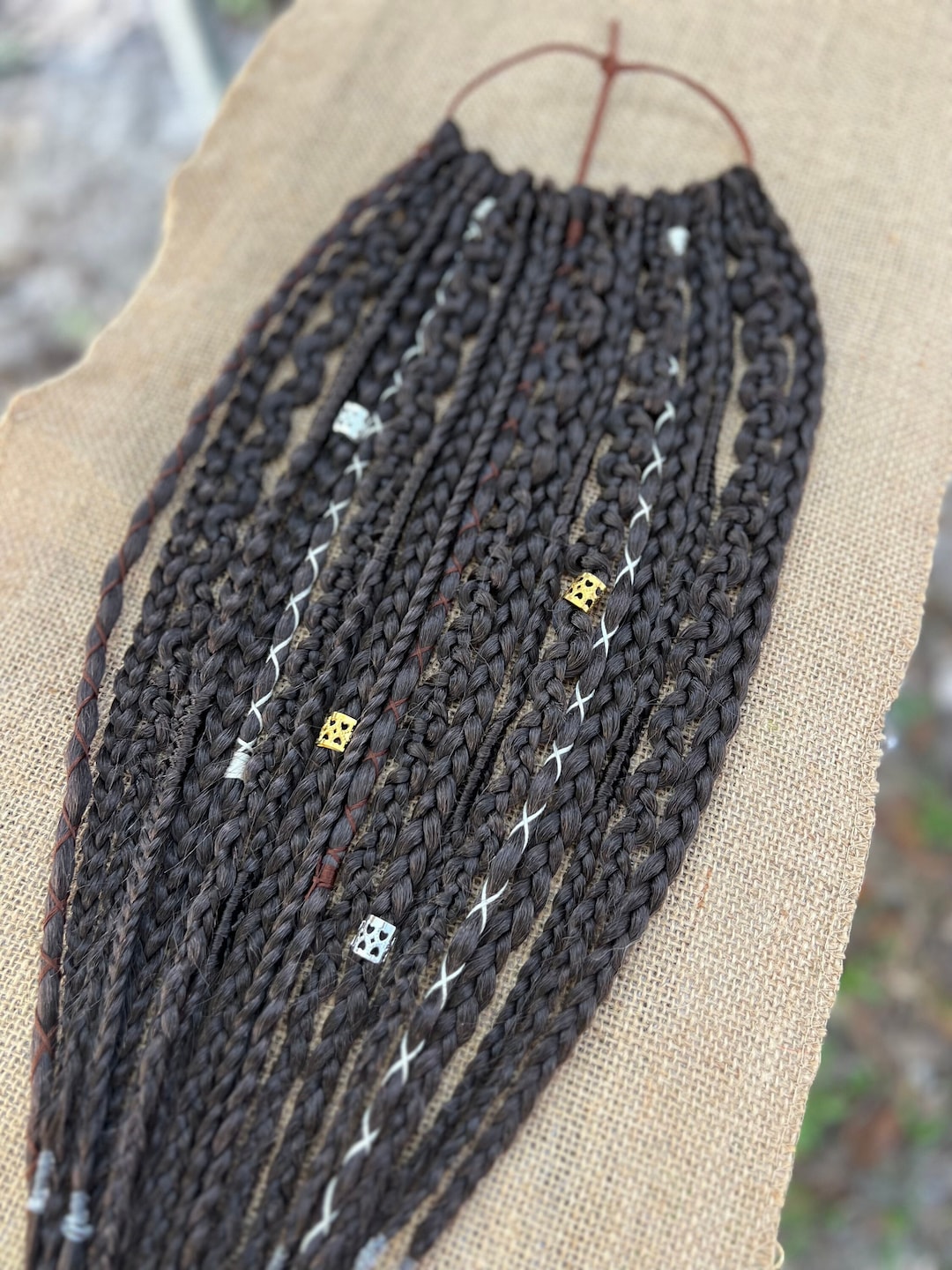 Dark Brown Synthetic Dreads and Braids • Deadlock Extensions for Boho ...