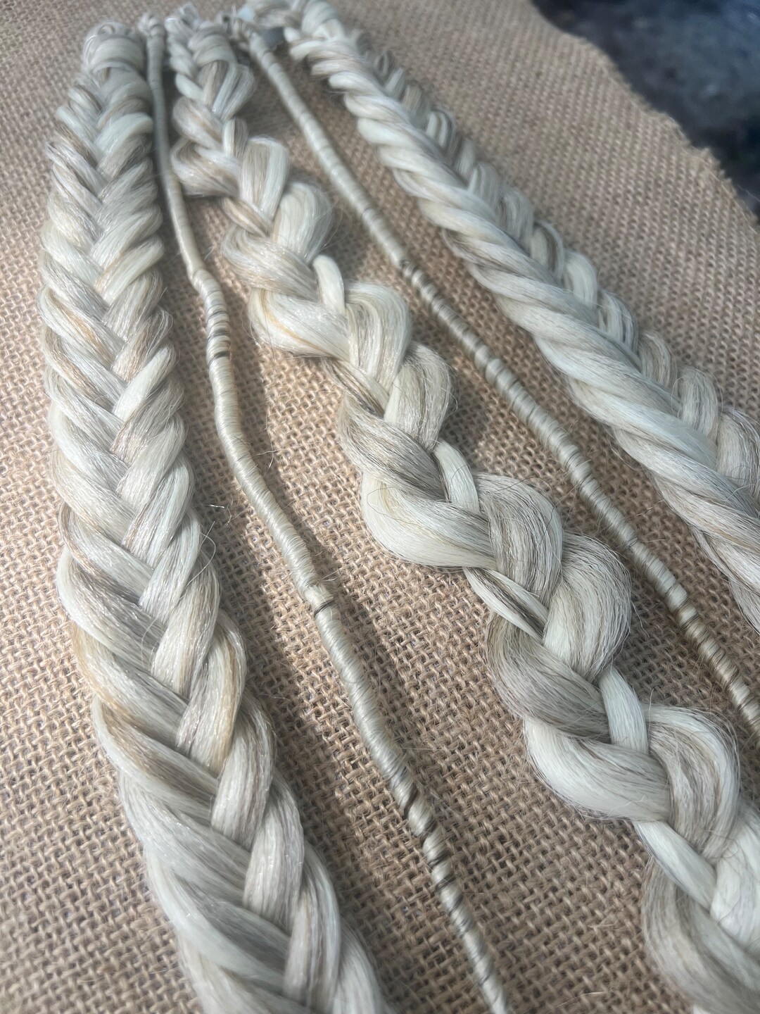 Boho Fishtail Braid Hair Extension • Light Ash Blonde • Clip in or ...