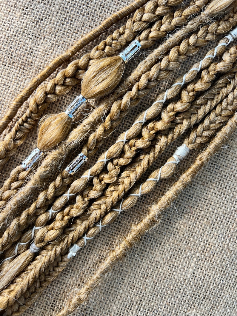 Honey Blonde Clip in Braids With Viking Dreadlocks - Etsy