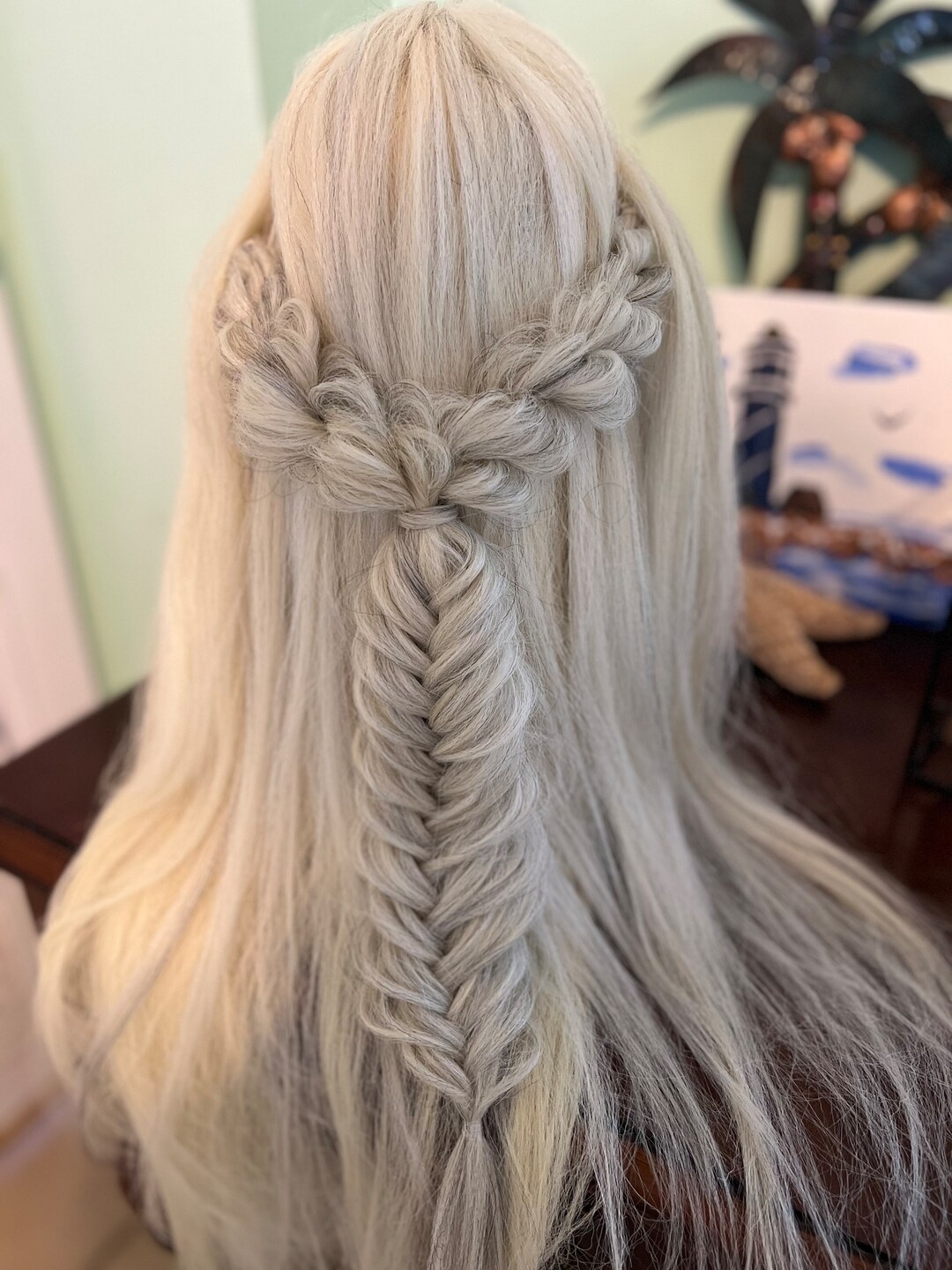 Clip in Boho Twist Wedding Hair Extension • Renaissance Hairpiece ...