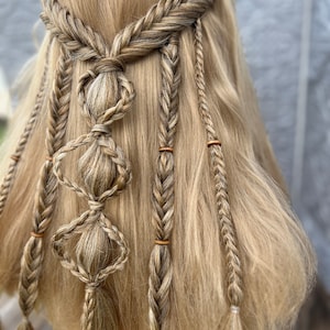 Renaissance Hair Extension • Clip in • Princess Braid • Wedding ...