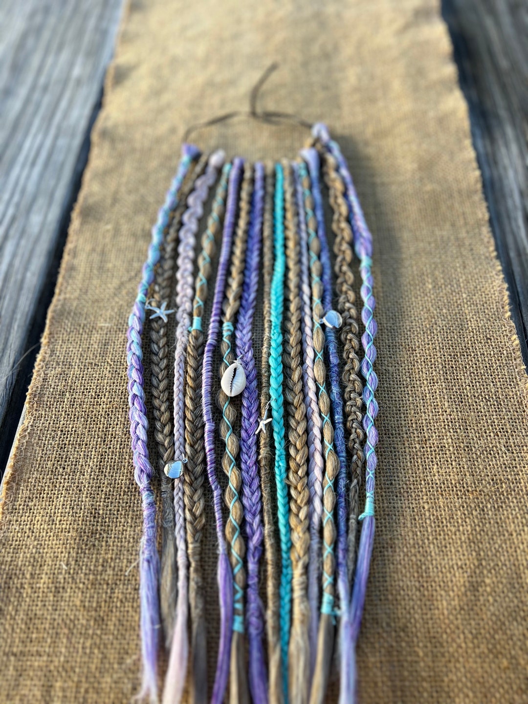 Mermaid Dreads • Lavender, Teal and Pink With Seashell Charms • SE ...
