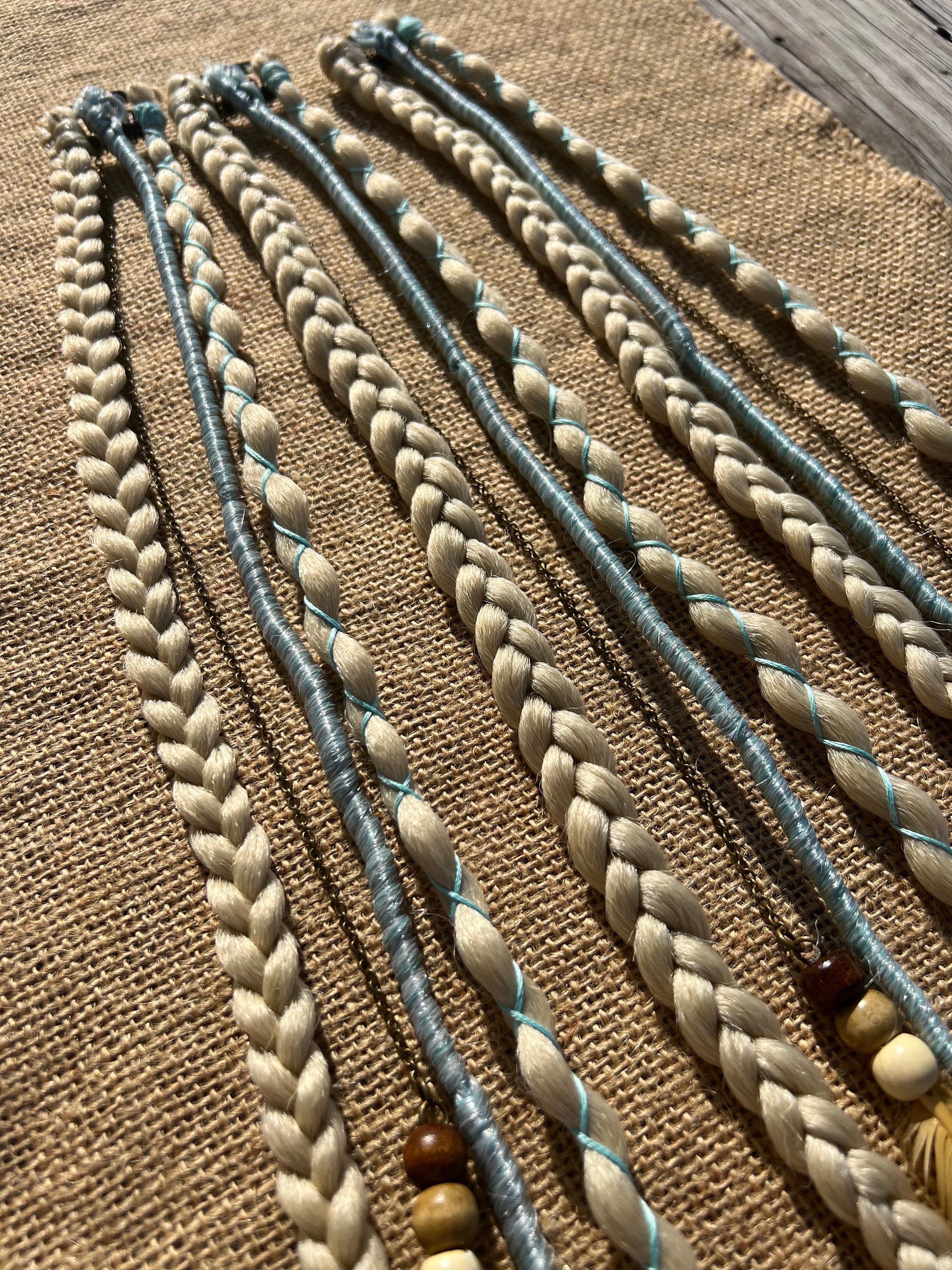 Clip-in Braids With Feather • Aqua Hair Wrap• Fairy Hair Extensions ...