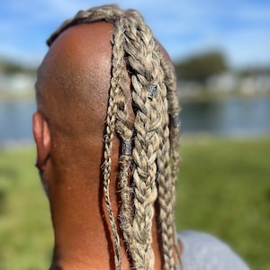 Viking Hair for Men • Clip-in or Bald • Man Ponytail • Top Knot Braid ...