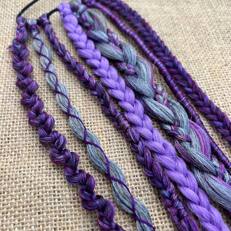 Purple Hair Extensions - Etsy
