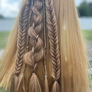 Fishtail Braids With Viking Dreadlocks • Boho Braids - Light Brown - Etsy