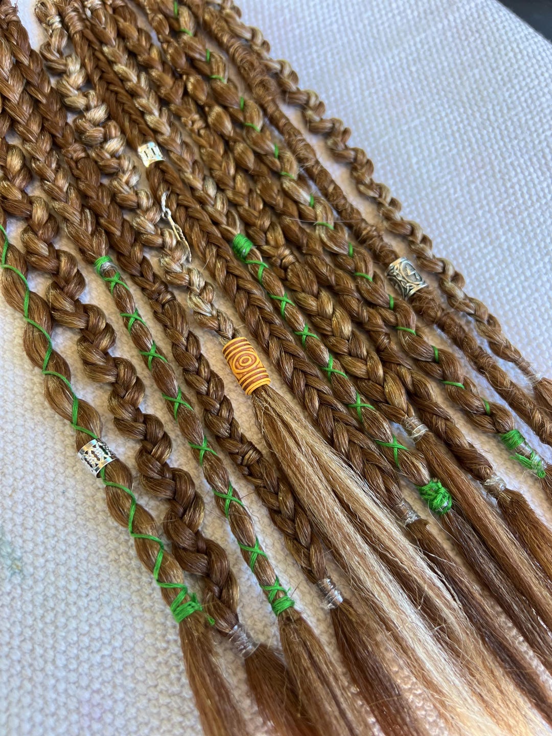 Mixed Braids With Viking Dreadlocks and Green Accents • Celtic Braid ...