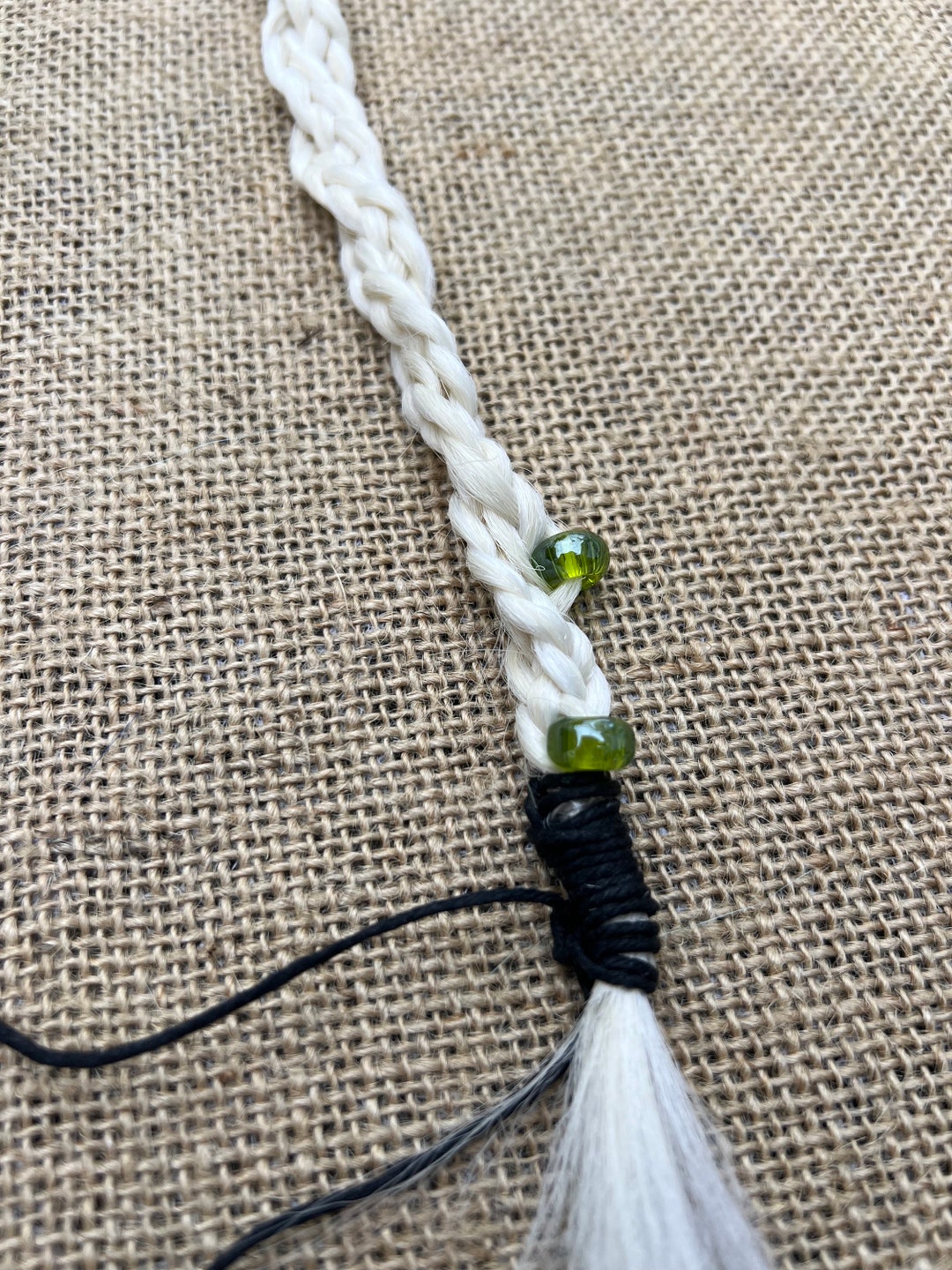 Clip-in Padawan Braid With Green Beads - Etsy