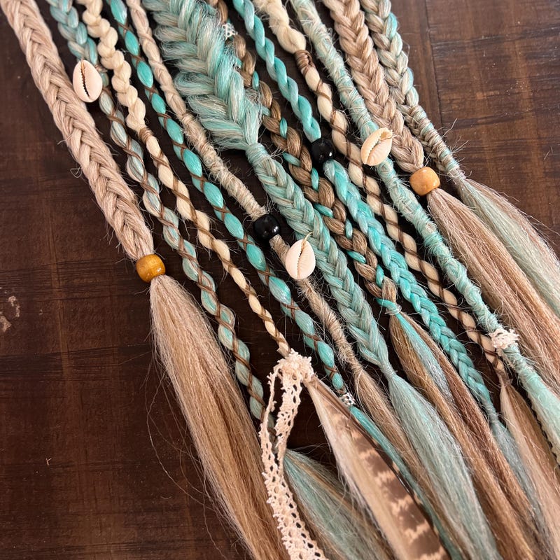 Beaded Braid Extension Ties - Etsy