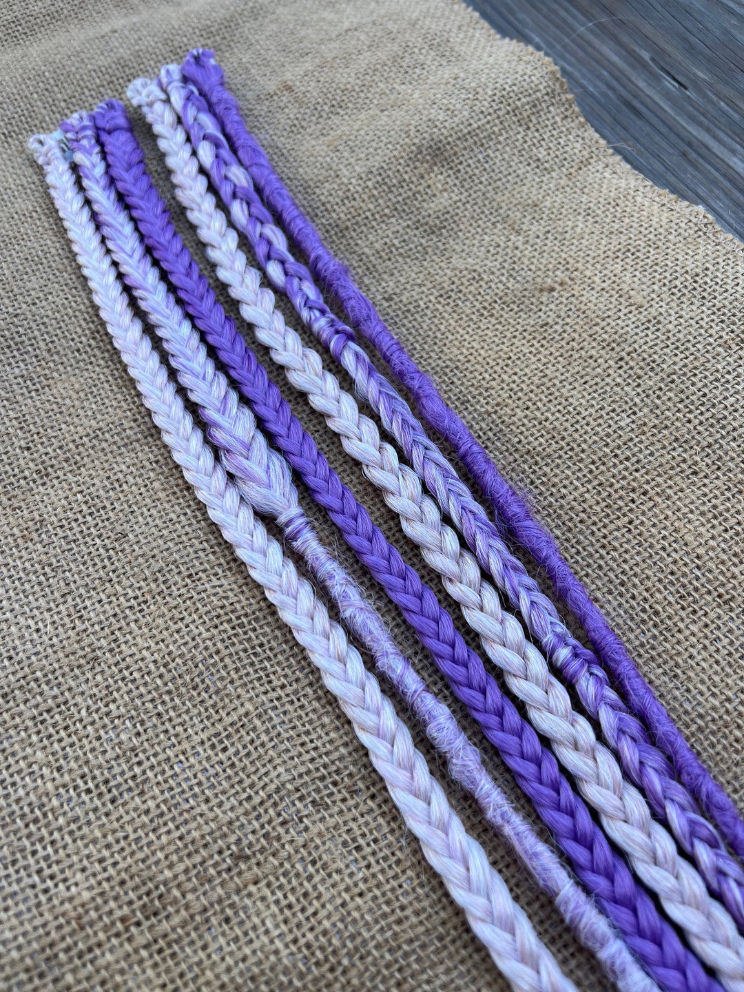 Lavender Nights Braid & Dread Set • (2) Clip Ins or Ponytail Tie ...