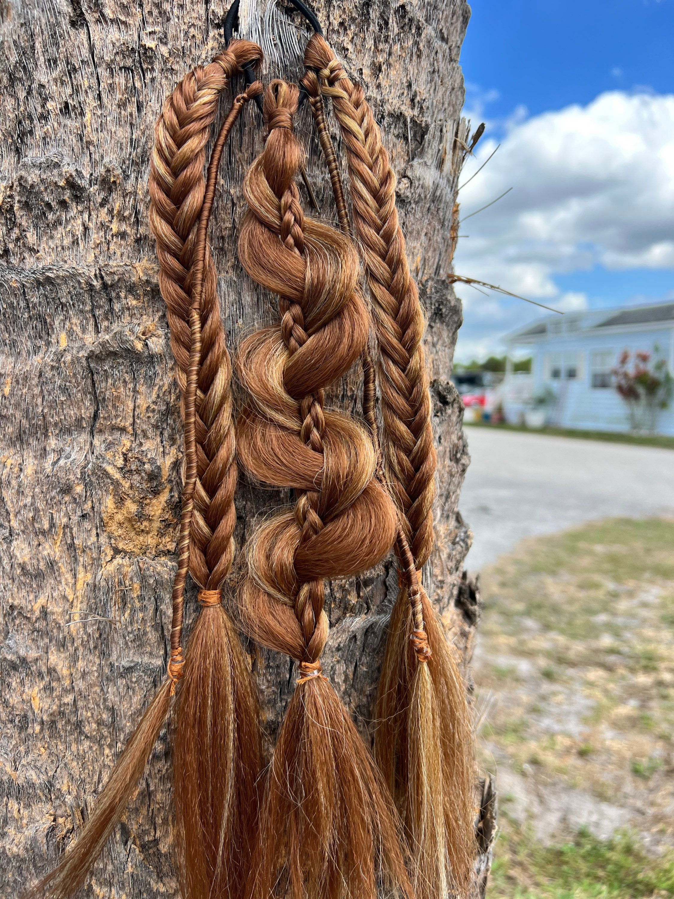 Red Hair Boho Braids With Viking Dreadlocks, Boho Braids, Boho Ponytail ...