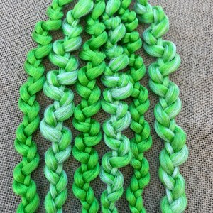 Neon Green Braided Rave Braids• Festival Braids • Hair Extensions - Etsy