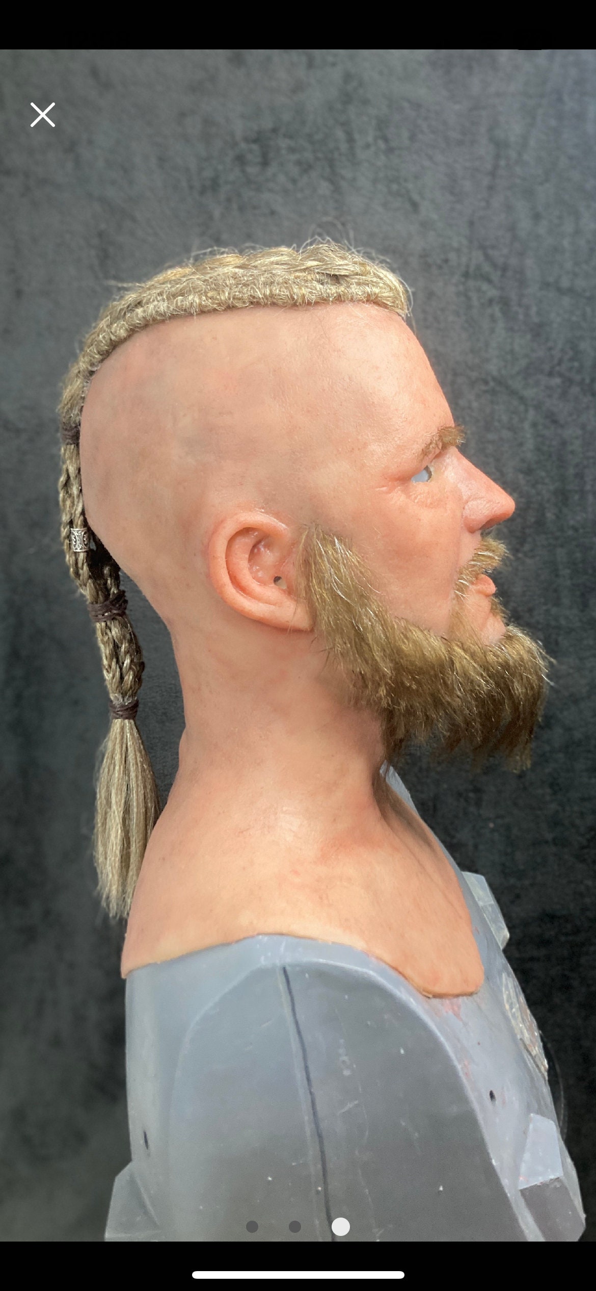 Viking King Braided Hair Extension for Men • Clip-in • Man Ponytail ...