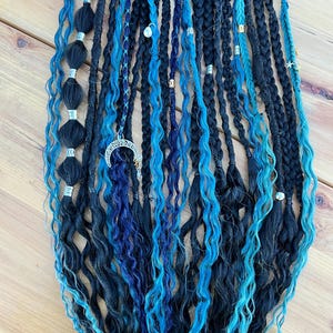 Blue Moon Goddess Braids With Curly Ends • Clip in or Pre Looped ...