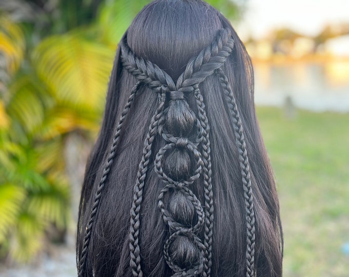 Renaissance Hair Extension • Clip in • Princess Braid • Wedding ...