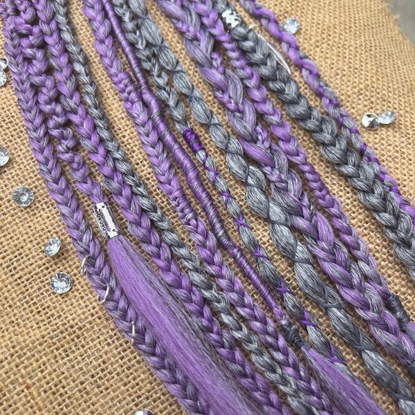 Purple Hair Extensions - Etsy