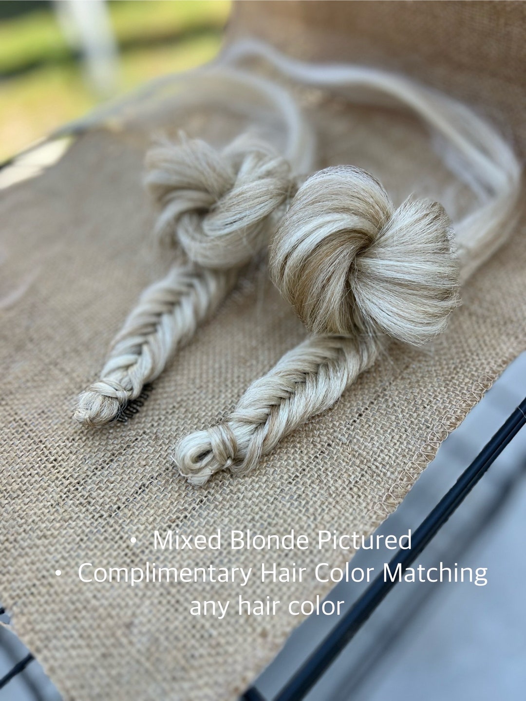Clip-in Fishtail Braid With Messy Space Bun • Set of (2) • Dance Hair ...