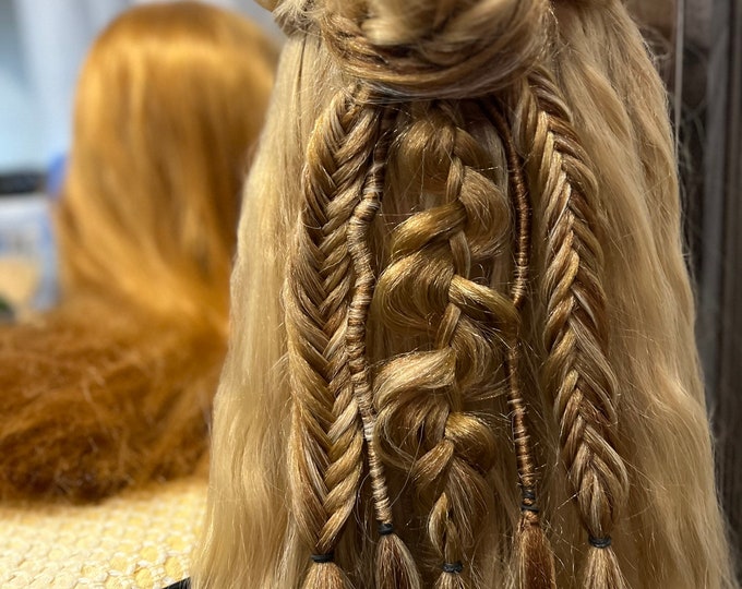 Bohemian Braids With Viking Dreadlocks various Colors Ponytail Tie or ...