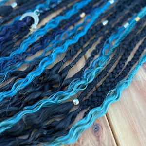 Blue Moon Goddess Braids With Curly Ends • Clip in or Pre Looped ...