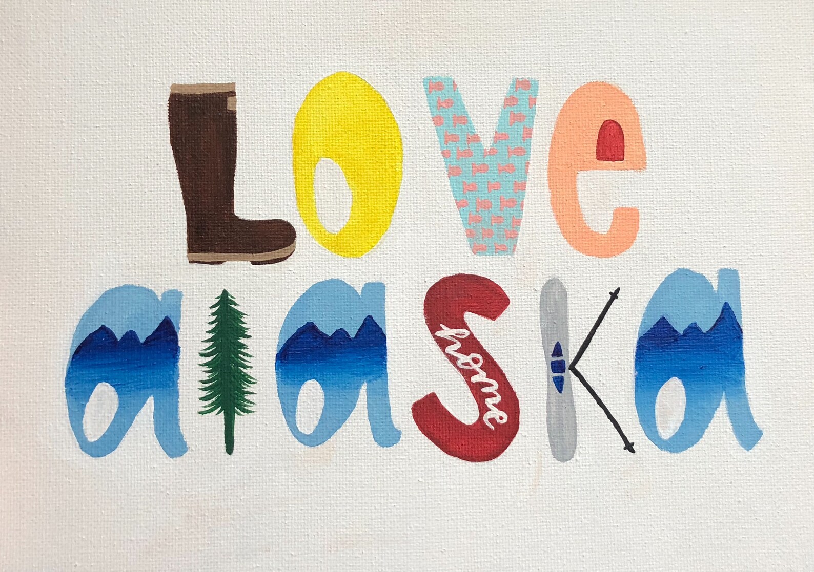 4"x2" "love Alaska" Sticker - Etsy