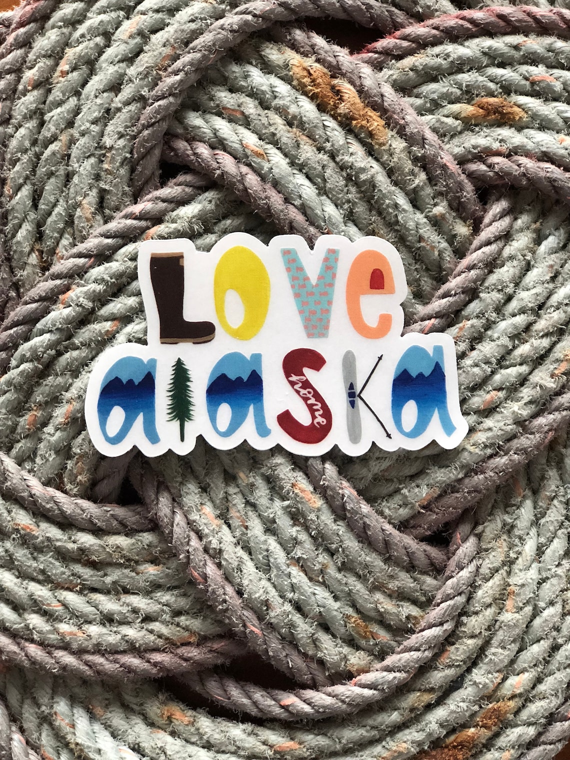 4"x2" "love Alaska" Sticker - Etsy