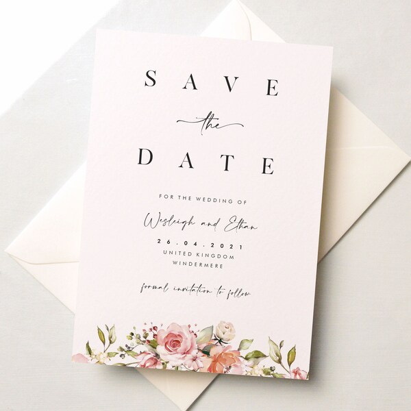 Simple Save the Date - Etsy