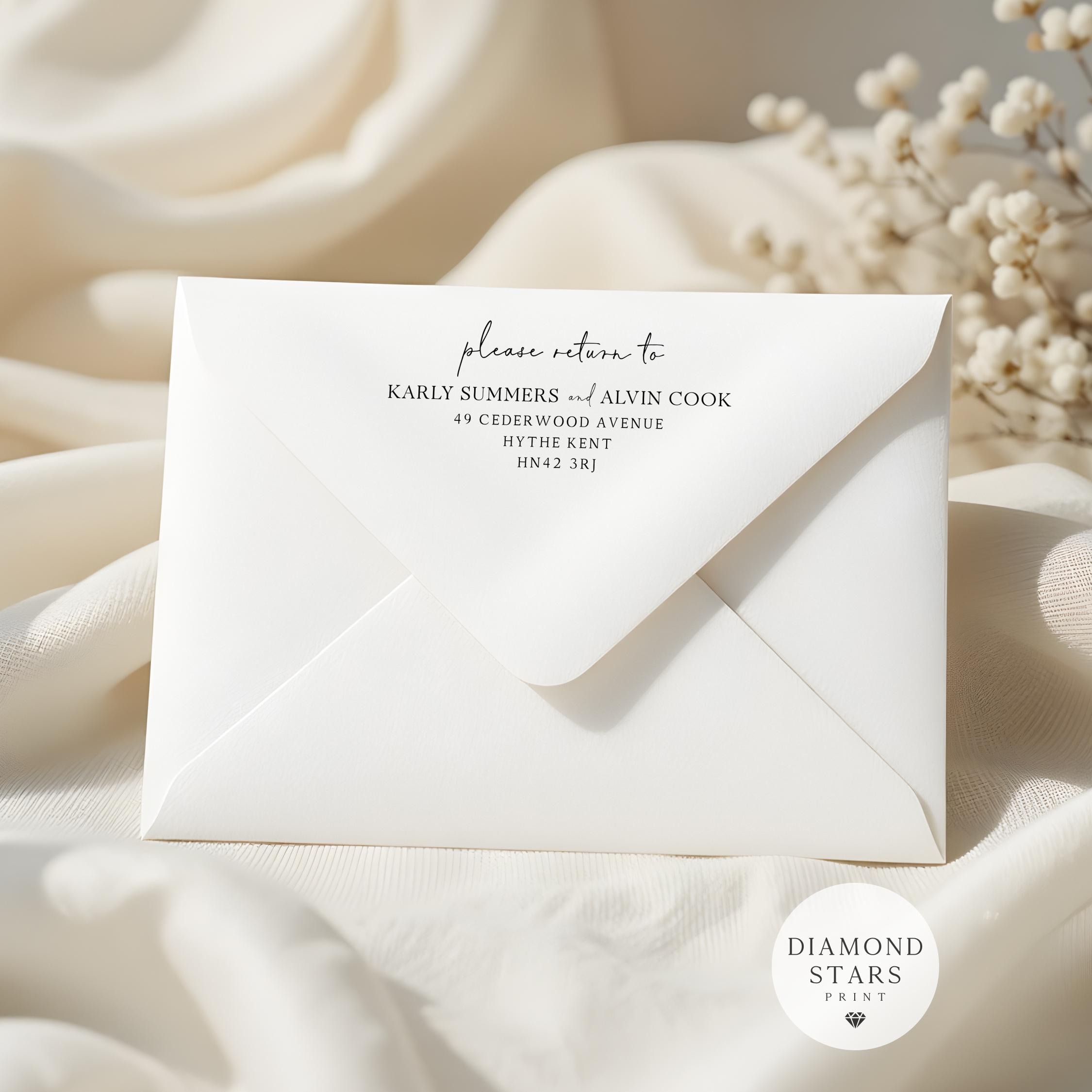 Envelope Guest Address and Return Address Printing - Etsy