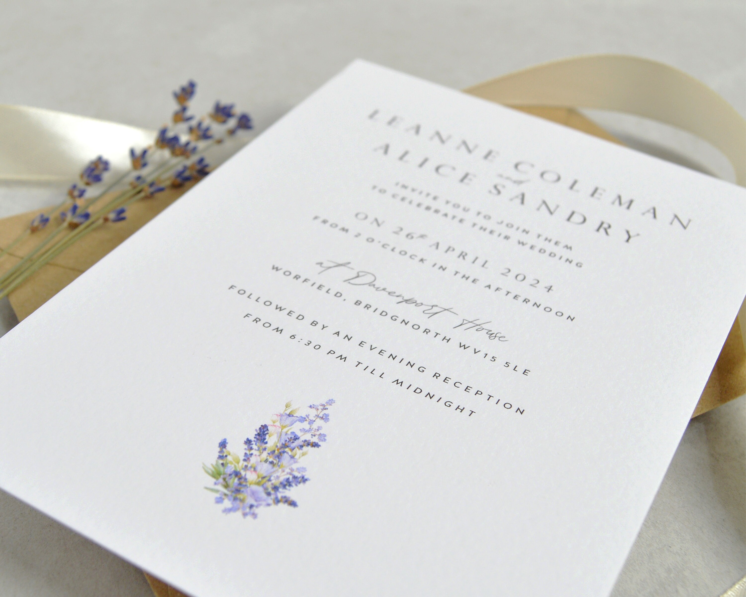 Simple Floral Wedding Invitation Botanical Wedding Invites - Etsy