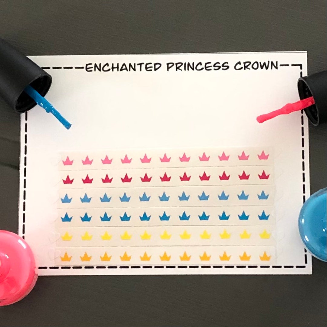 Enchanted Princess Crown Nail Art Decals/ Self Adhesive Nail Sticker ...