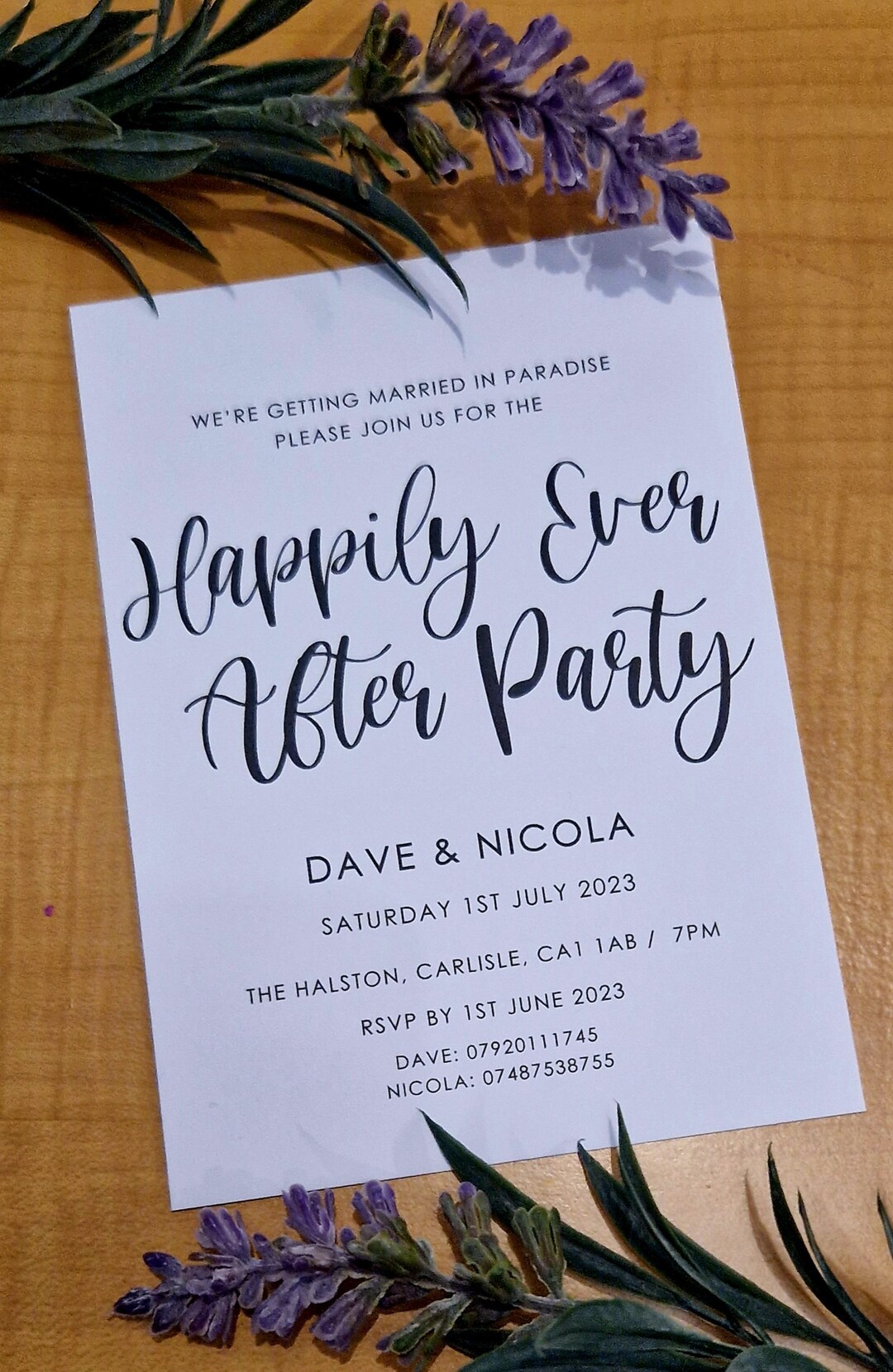 Happily Ever After Party, Wedding Invitation, After Party, Wedding ...