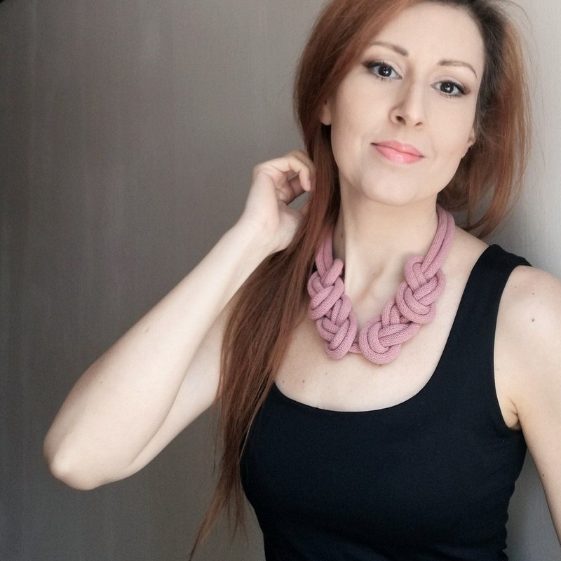 Fabric Bib Necklace - Etsy