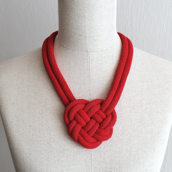 Red Statement Necklace - Etsy