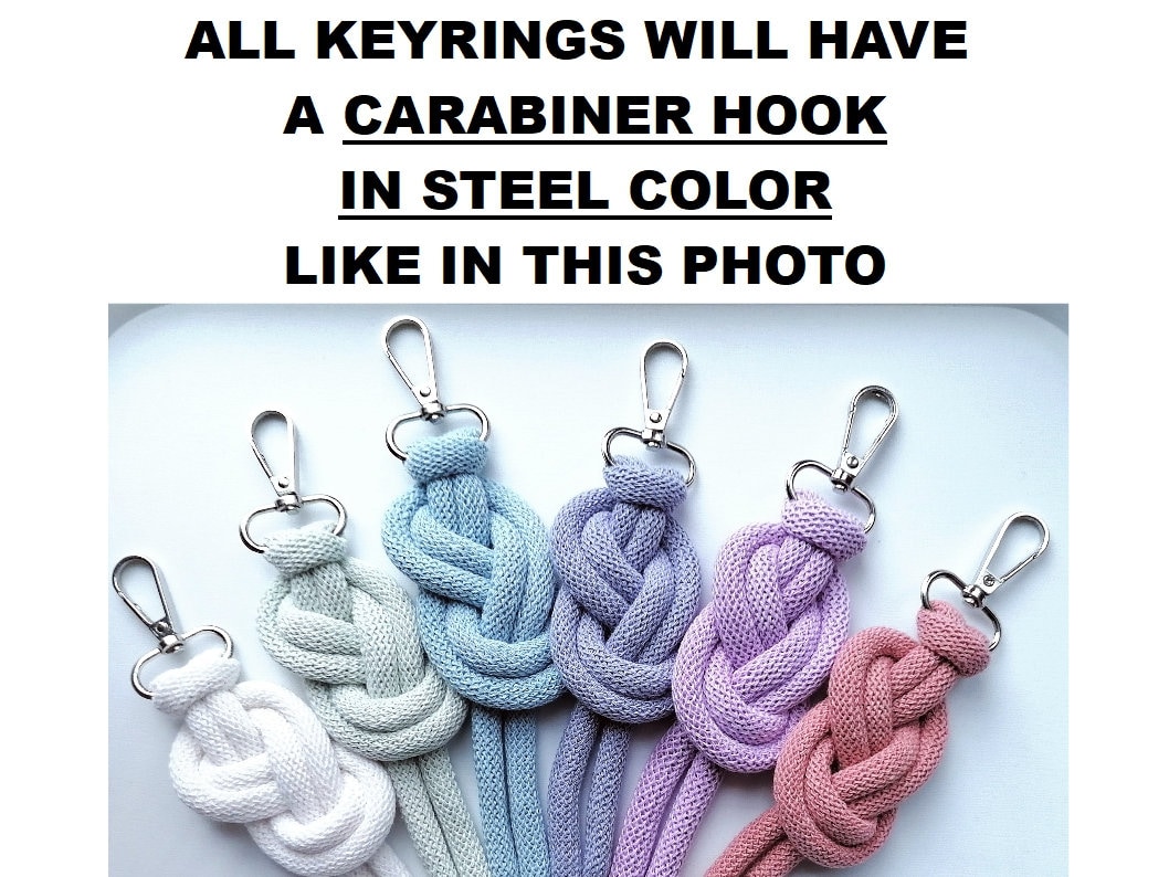 Nautical Knot Rope Keyring Keychainsummer Keyringnautical - Etsy