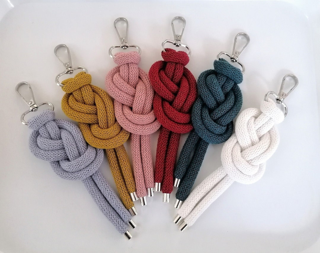 Nautical Knot Rope Keyring Keychain, Summer Keyring, Nautical ...