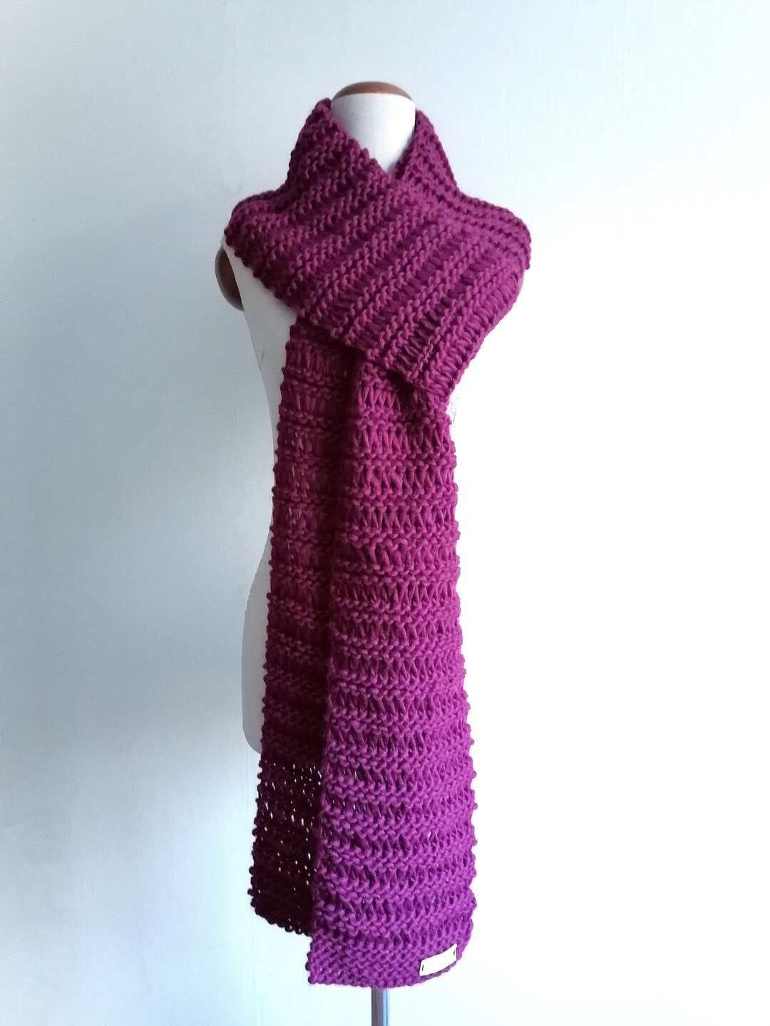 Handmade 10 Ft Long Pure Wool Winter Scarf, Oversize Winter Wool Scarf ...