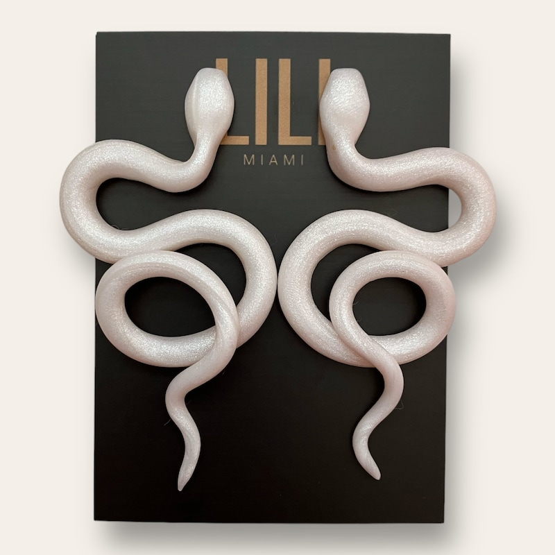Clay White Snake - Etsy