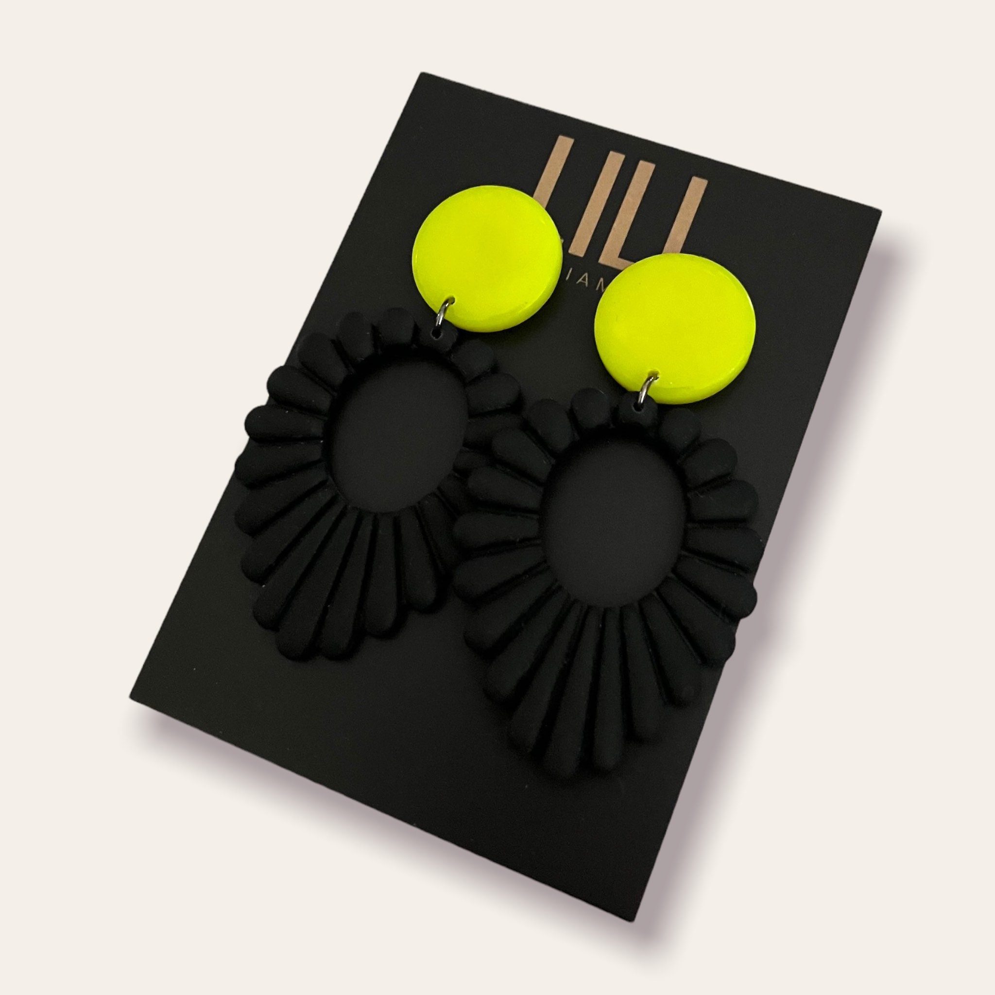 Neon Yellow and Black Color Block Oversized Lightweight Drop - Etsy