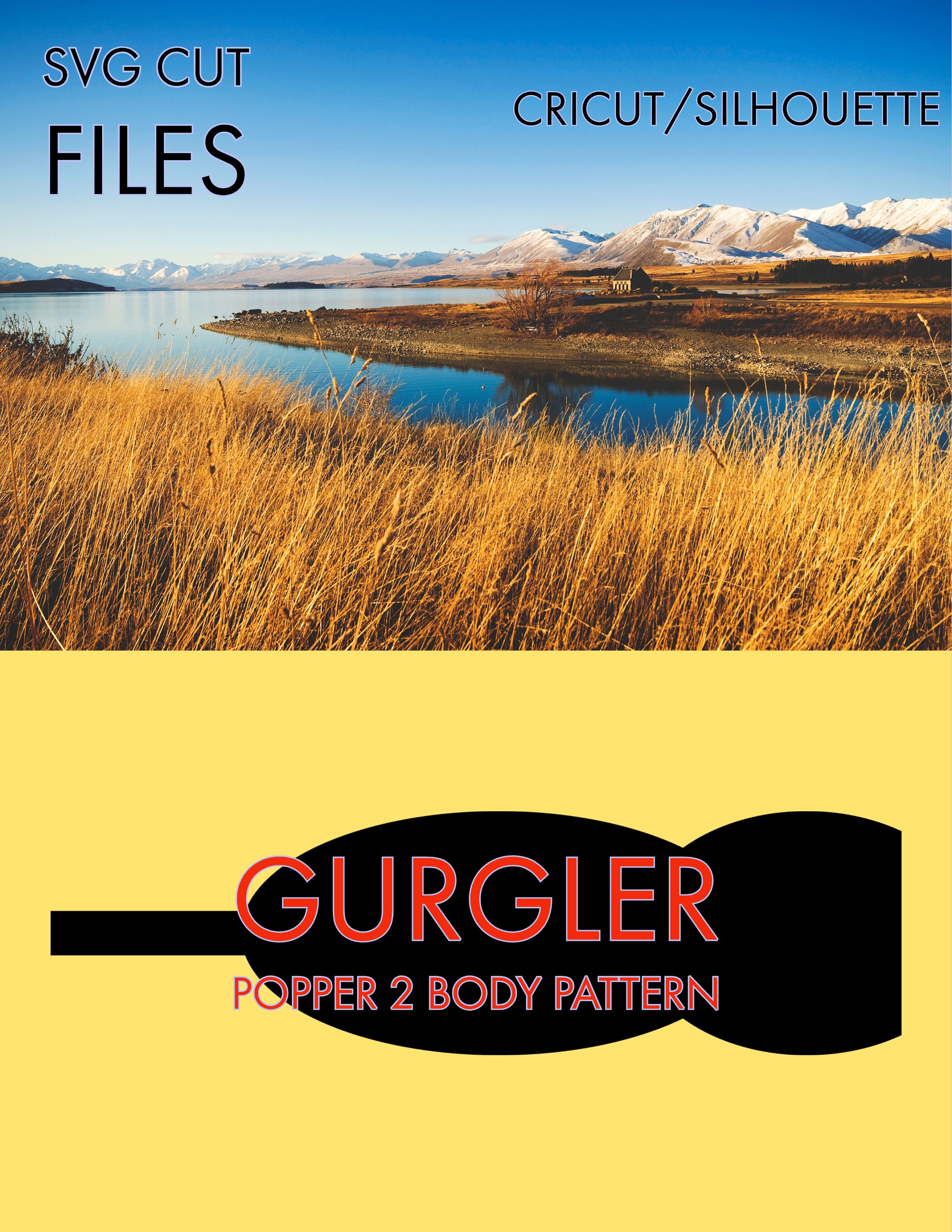 Gurgler Popper 2 Foam Body SVG Cut File for Fly Fishing and Fly Tying ...