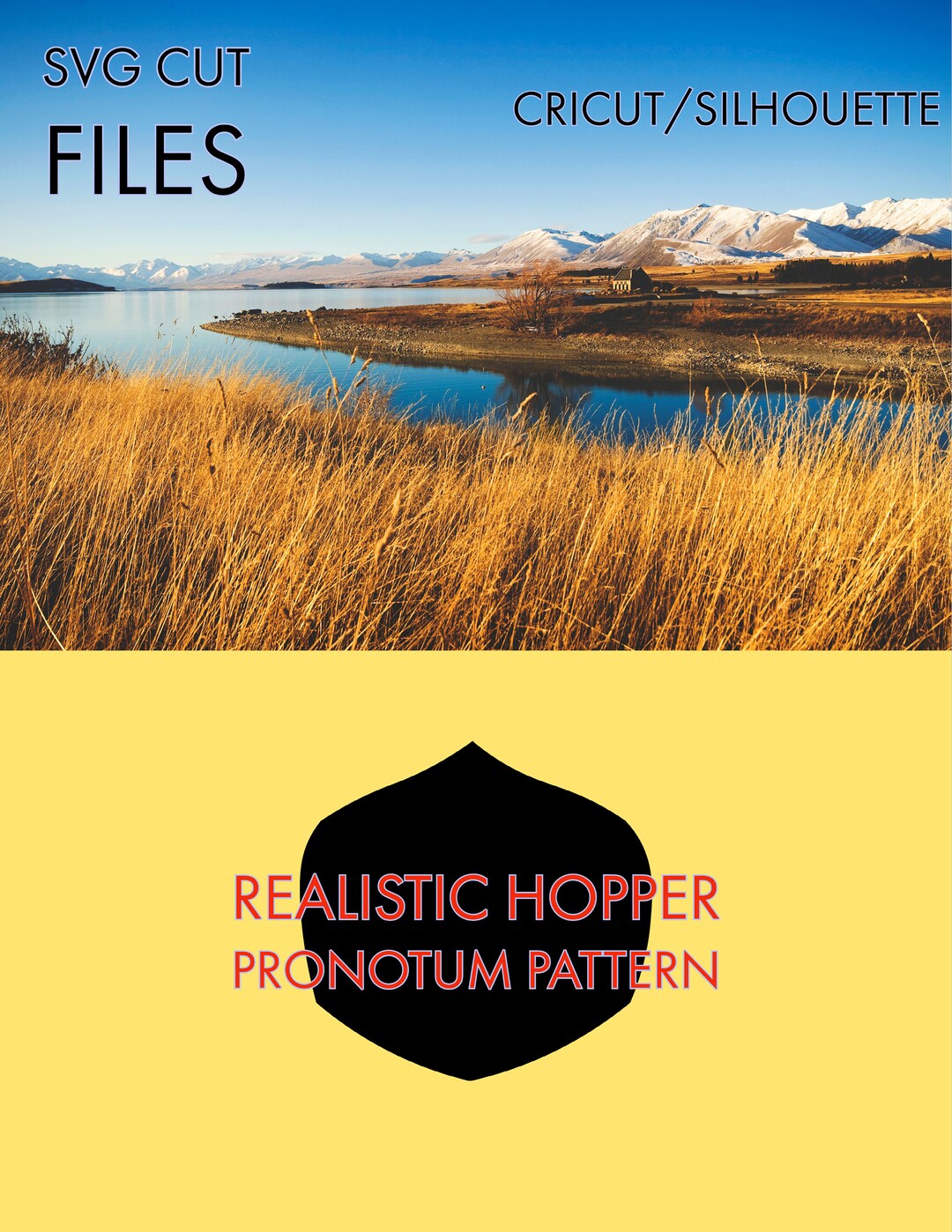 Realistic Hopper Foam Pronotum SVG Cut File for Fly Fishing and Fly ...