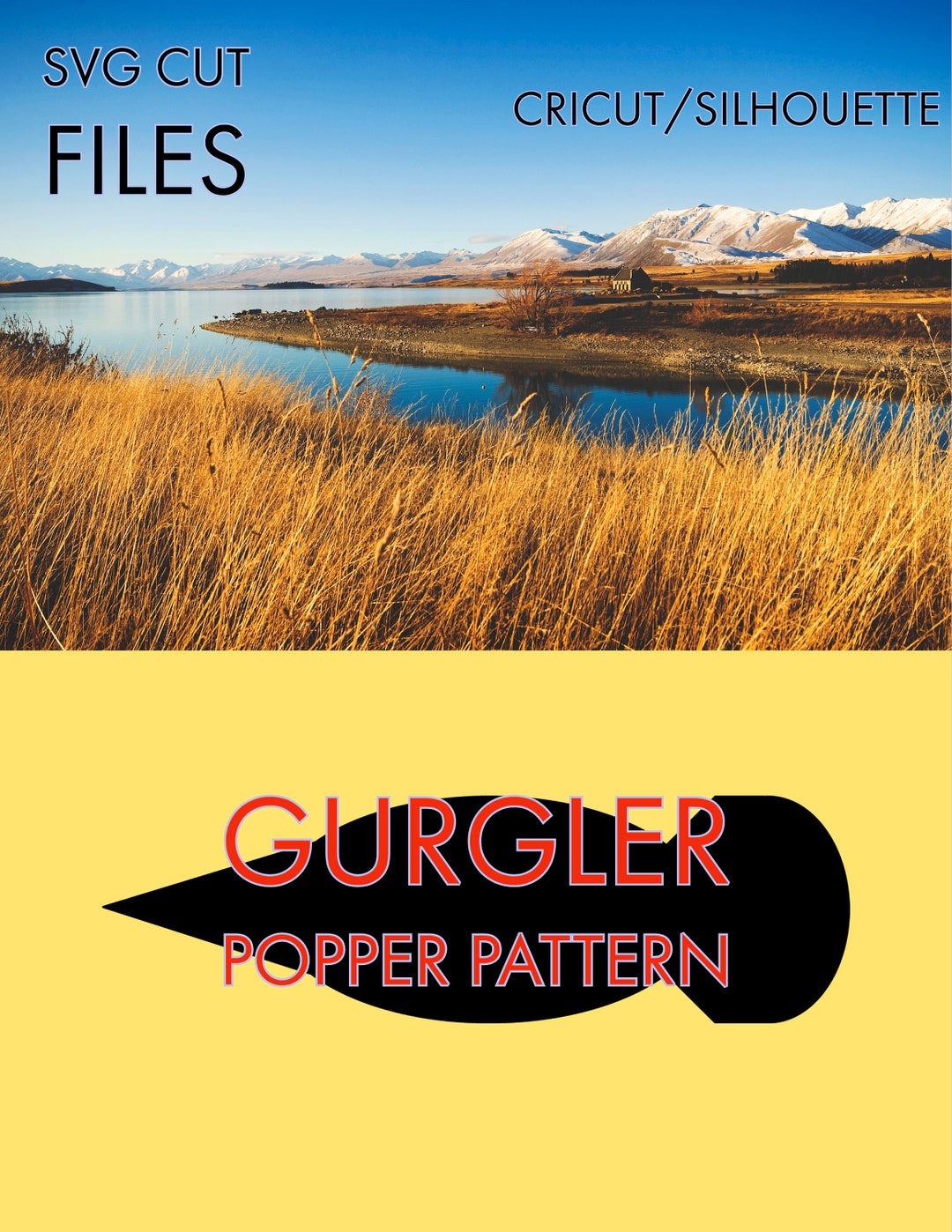 Gurgler Popper Foam Body SVG Cut File for Fly Fishing and Fly Tying ...