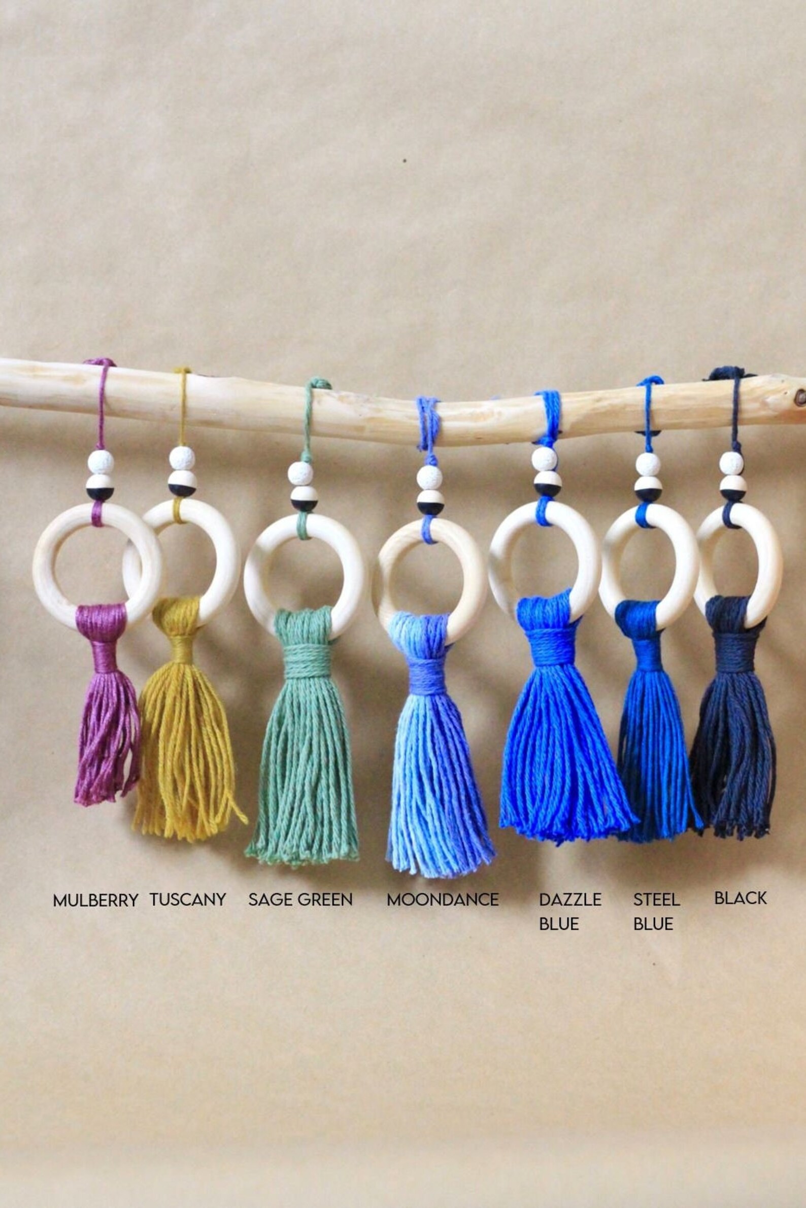 Essential Oil Car Diffuser, Hanging Macramé Car Diffuser, Car Freshener ...