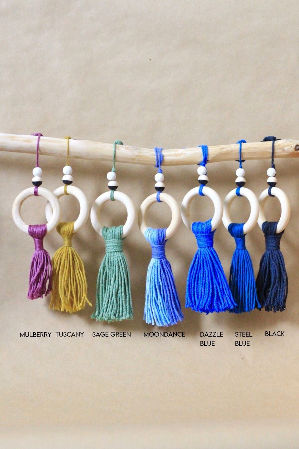 Essential Oil Car Diffuser, Hanging Macramé Car Diffuser, Car Freshener ...