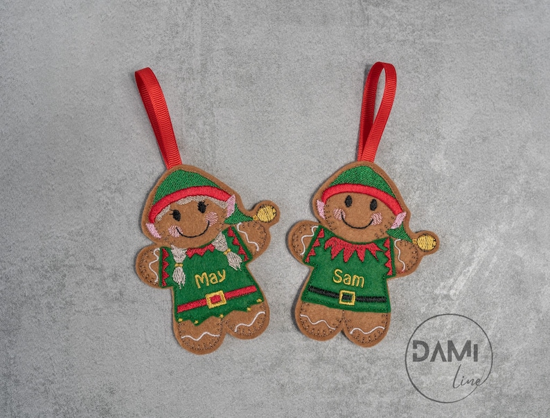 Elf Gingerbread Man Christmas Tree Decorations, Christmas Ornaments ...