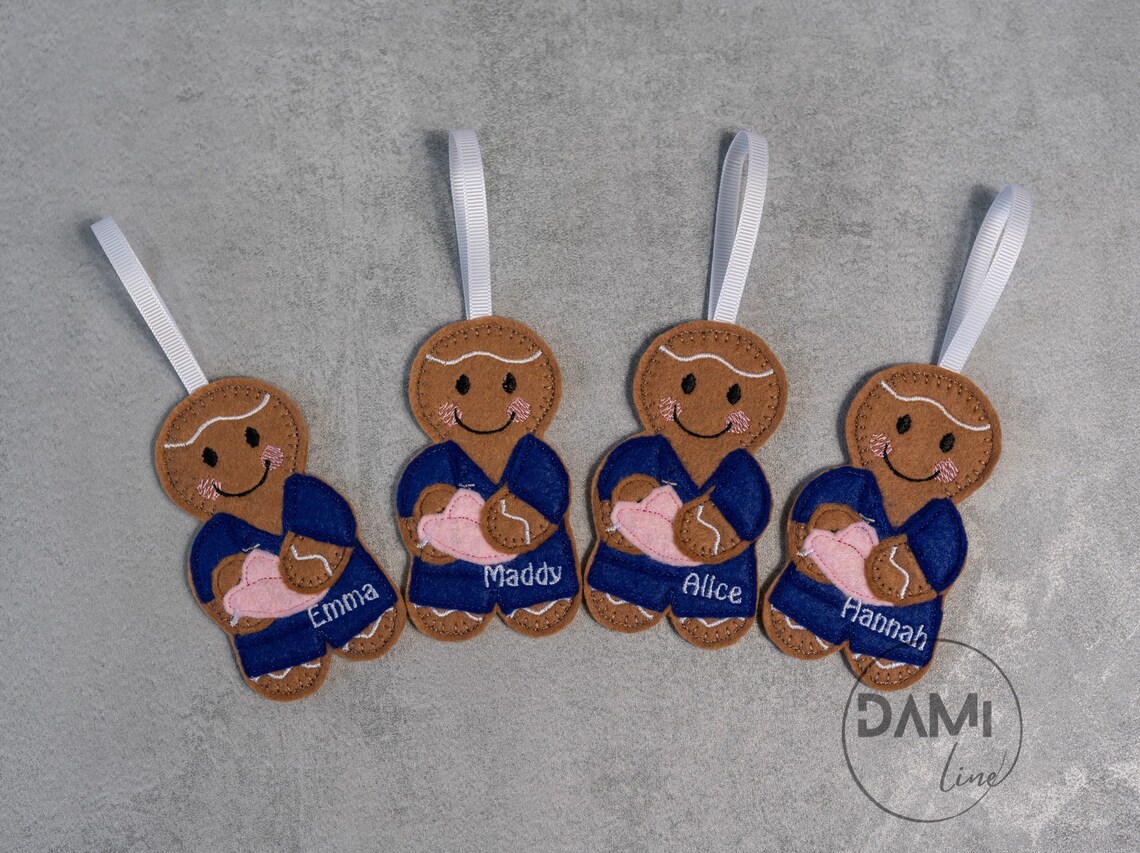 Midwife Gingerbread Handmade Hanging Decoration Christmas | Etsy UK