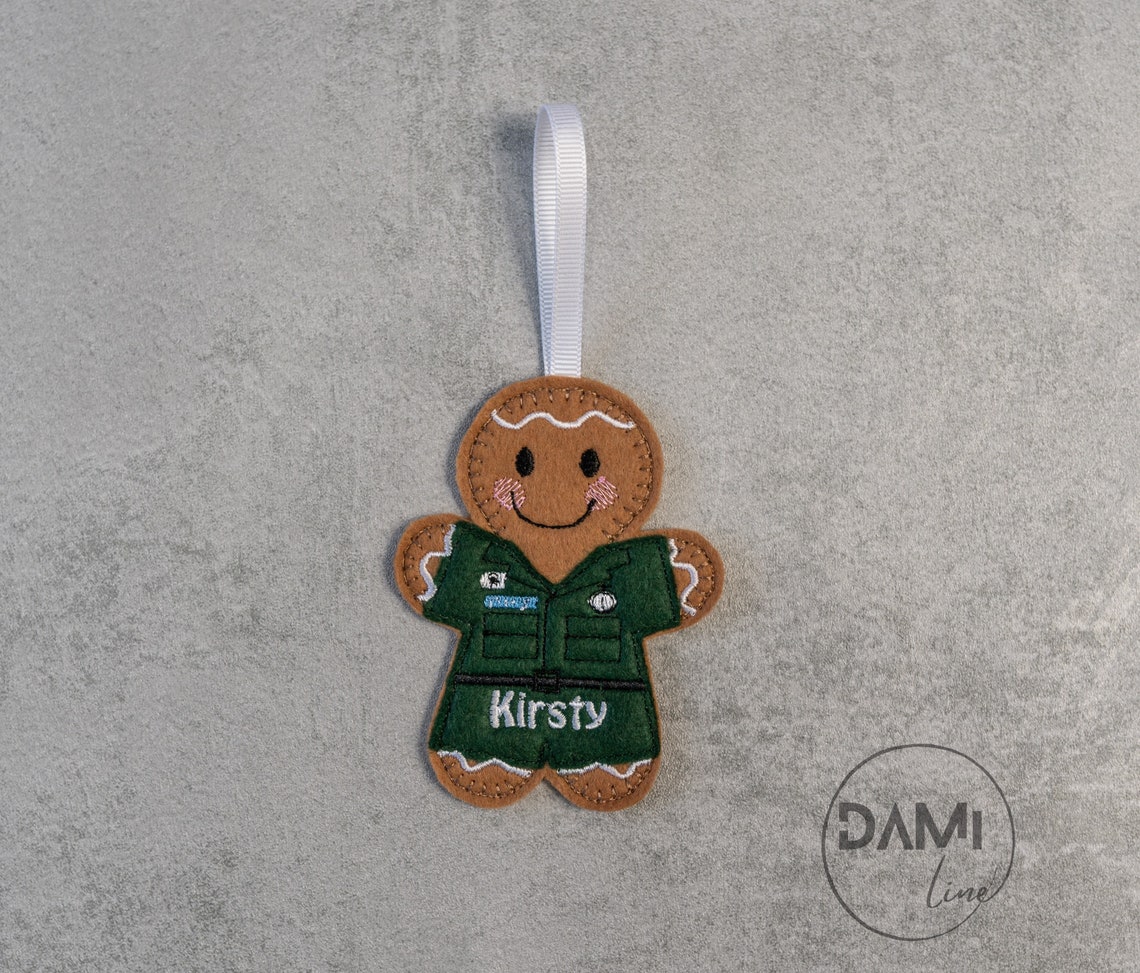 Personalised Paramedic Gingerbread Man Ornament | Ambulance Driver ...