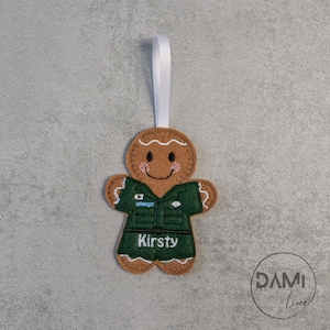 Personalised Paramedic Gingerbread Man Ornament | Ambulance Driver ...