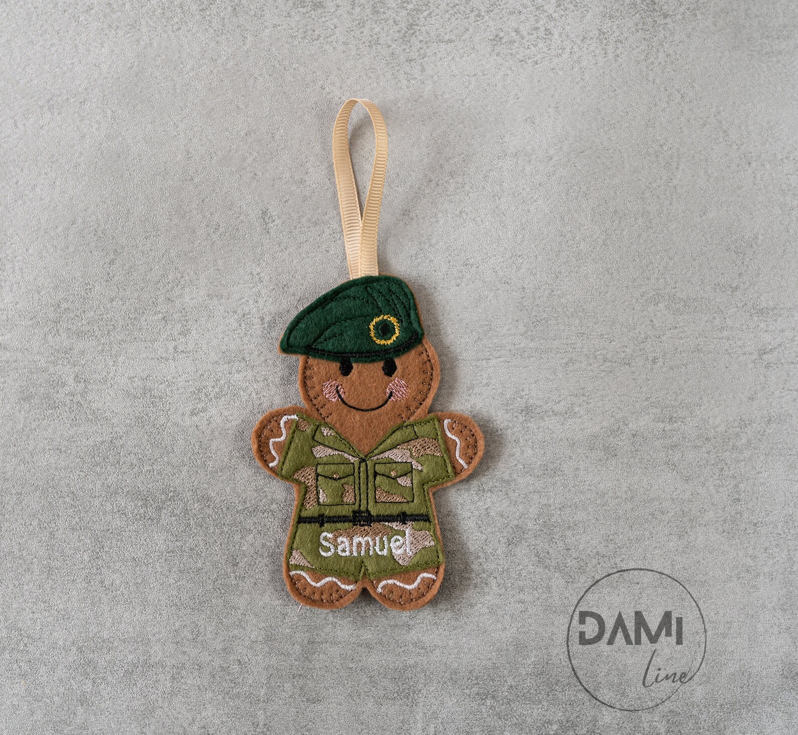 Military Gingerbread Man Christmas Decoration, Green Beret Army ...