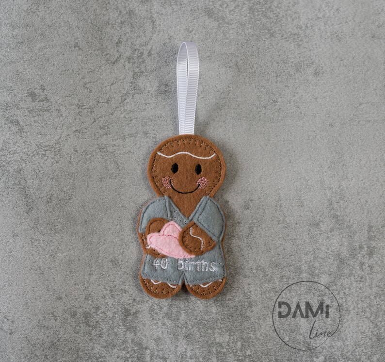 Midwife Gingerbread Handmade Hanging Decoration Christmas | Etsy UK