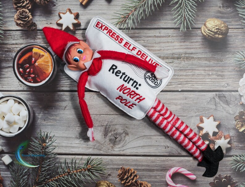 Personalised Elf arrival envelope or elf return: NORTH POLE | Etsy