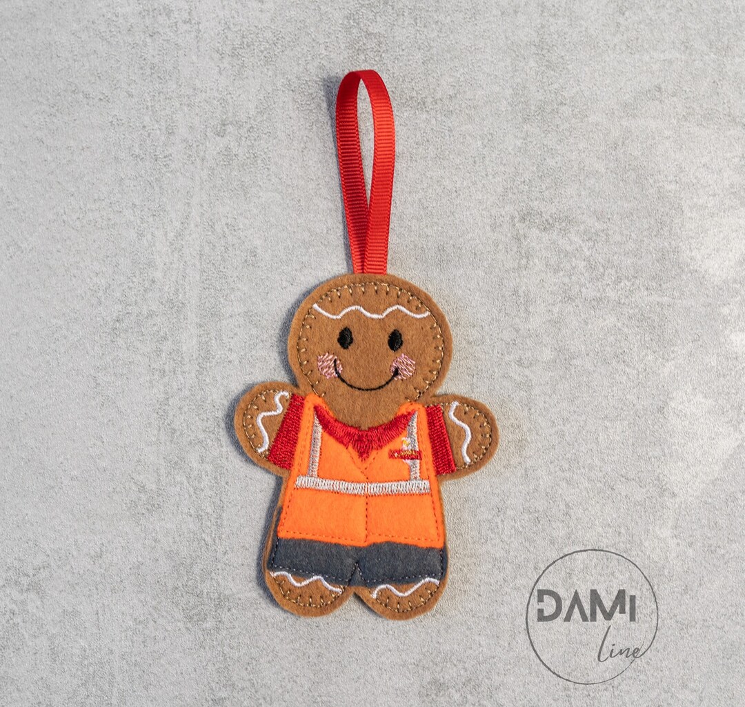 Postman Gingerbread Man Christmas Tree Personalised Decoration ...